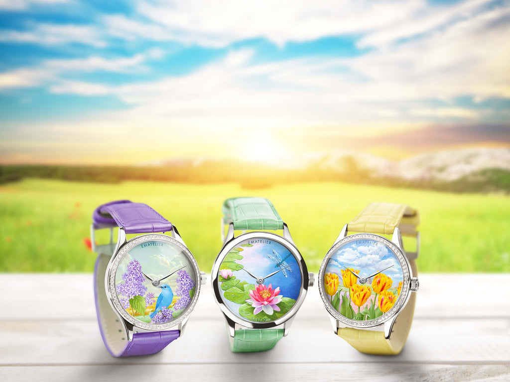 Luxury hand crafted enamel dial watches by Ématelier